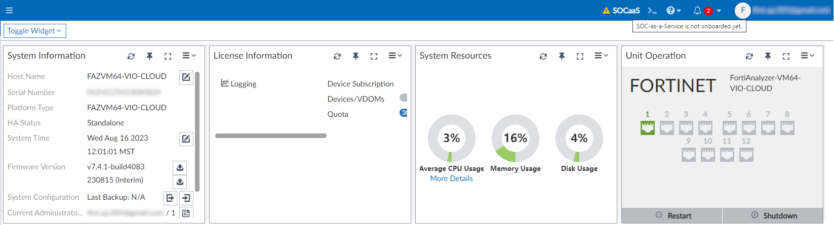 Configuring FortiAnalyzer Cloud | SOCaaS 24.1.a | Fortinet Document Library